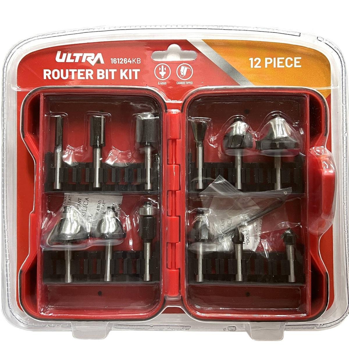 Ultra 6.4mm 12 Piece Router Bit Set - Bunnings New Zealand