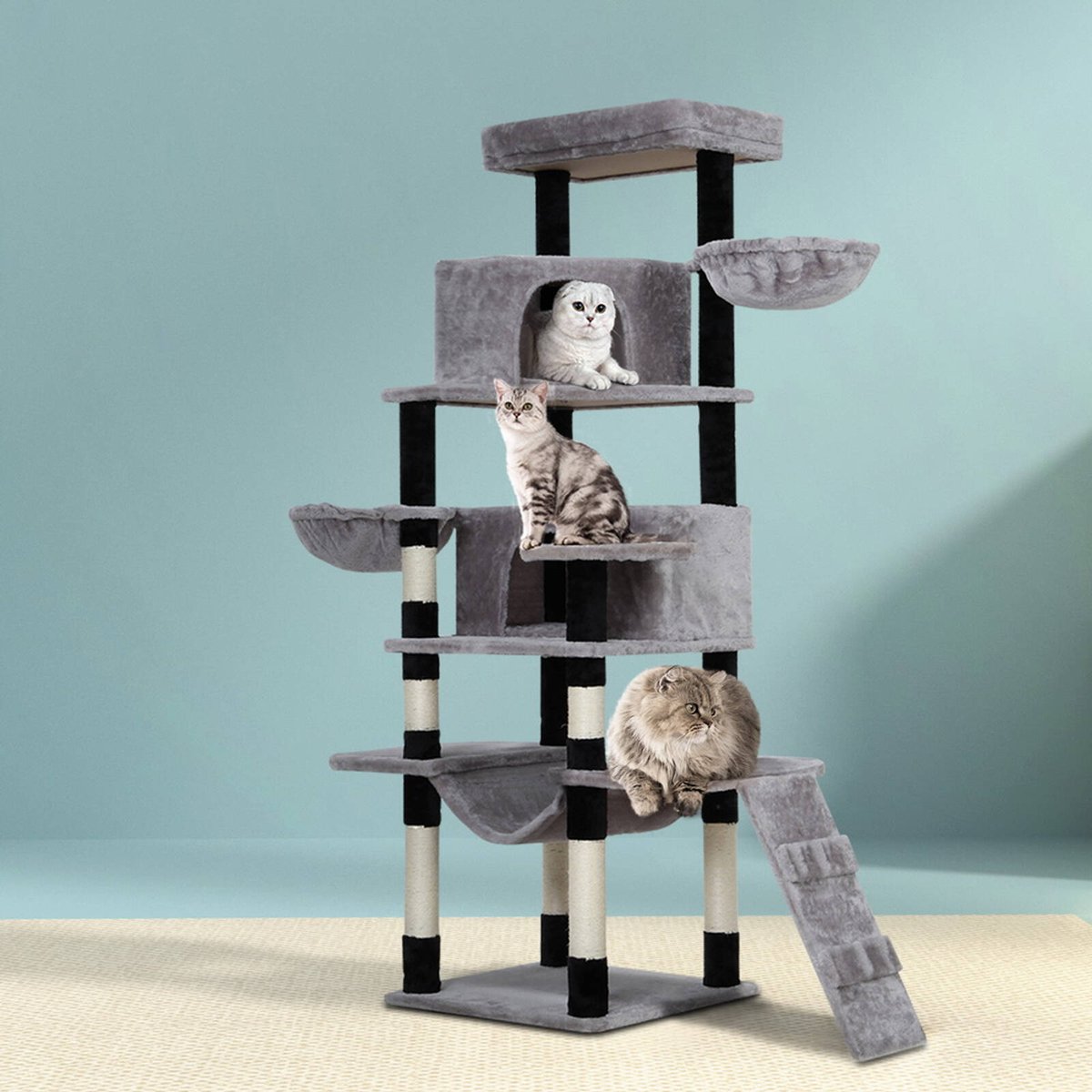 i.Pet 161cm Wooden Cat Tree Kitten - Bunnings Australia