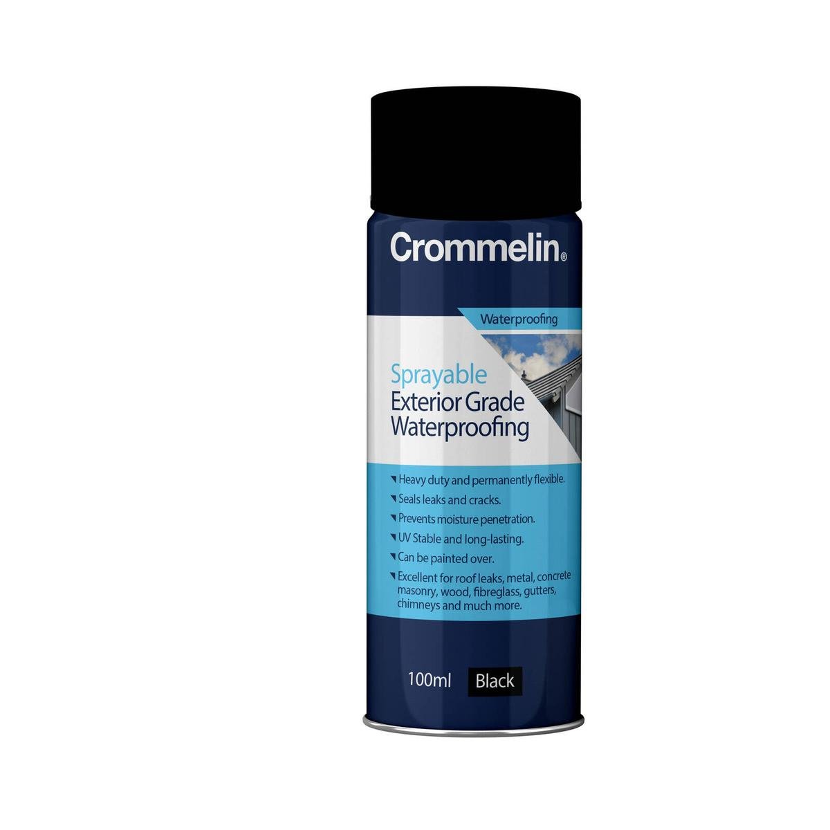 Crommelin 100ml Black Sprayable Exterior Grade Waterproofing - Bunnings ...