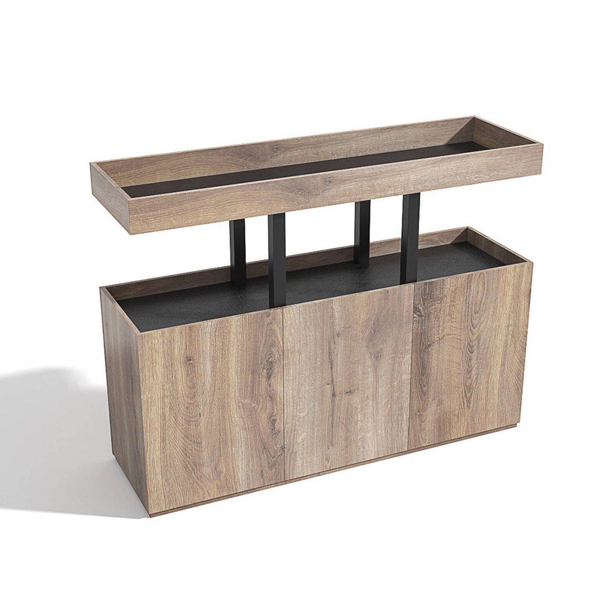 ModernHom TRIBECA Credenza Cabinet 135cm(W)x40cm(D)x95cm(H)- Oak with ...