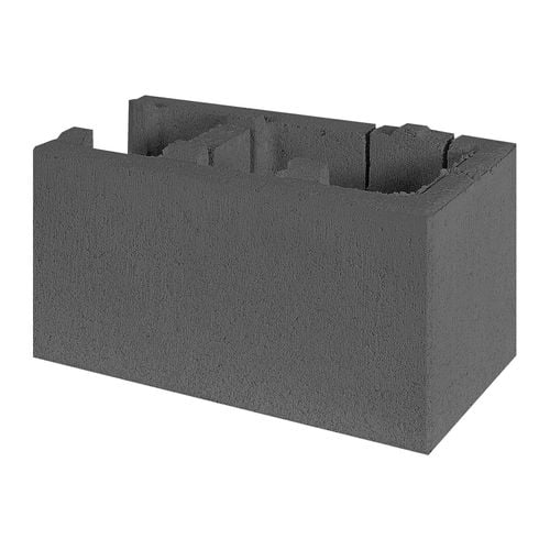 Adbri Masonry 390 x 190 x 200mm Charcoal Versasmooth Corner Unit Blocks ...