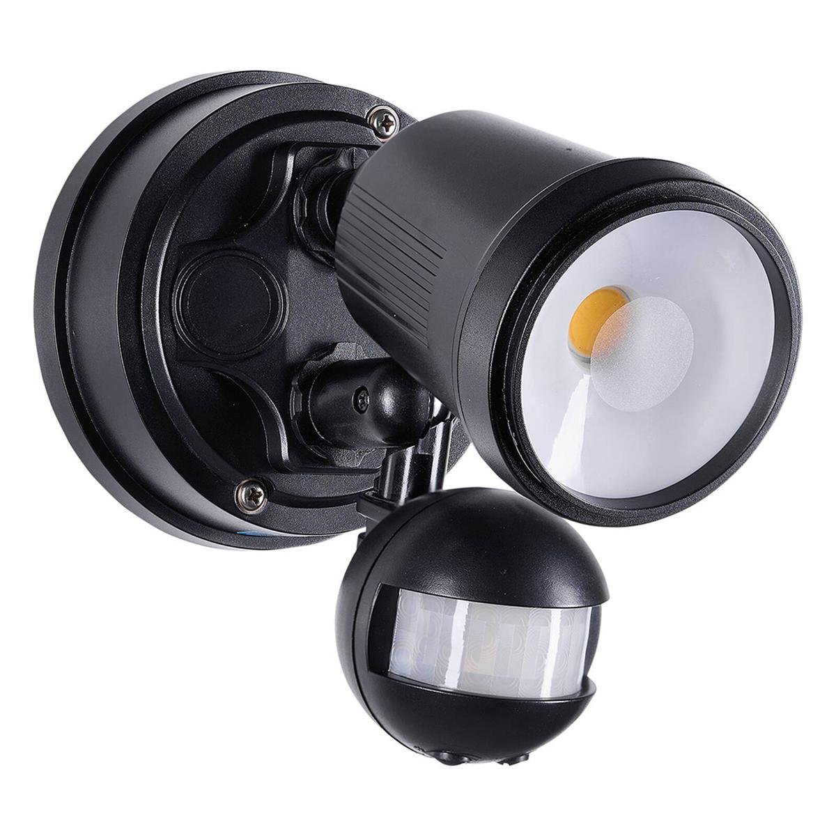 Brilliant Black Raptor III Single LED Sensor Light - Bunnings Australia