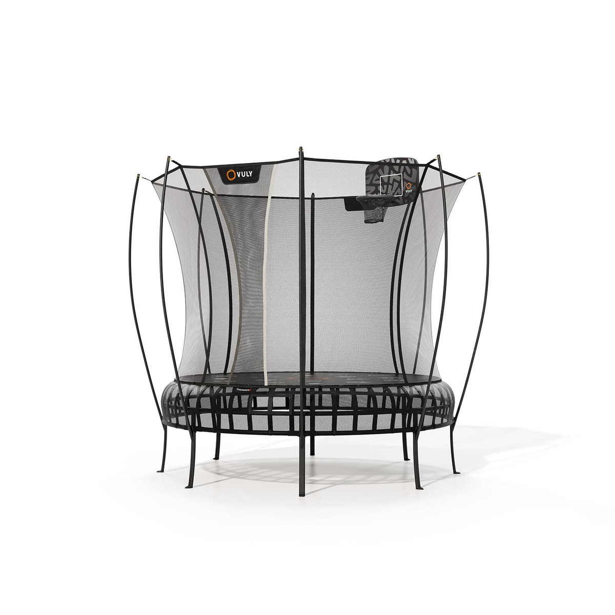 VULY Thunder 2 Medium 10ft Springless Trampoline with Enclosure - Round ...