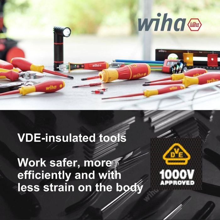 Wiha 12 Piece Softfinish Screwdriver Slimfix Set Insulated Electric VDE ...