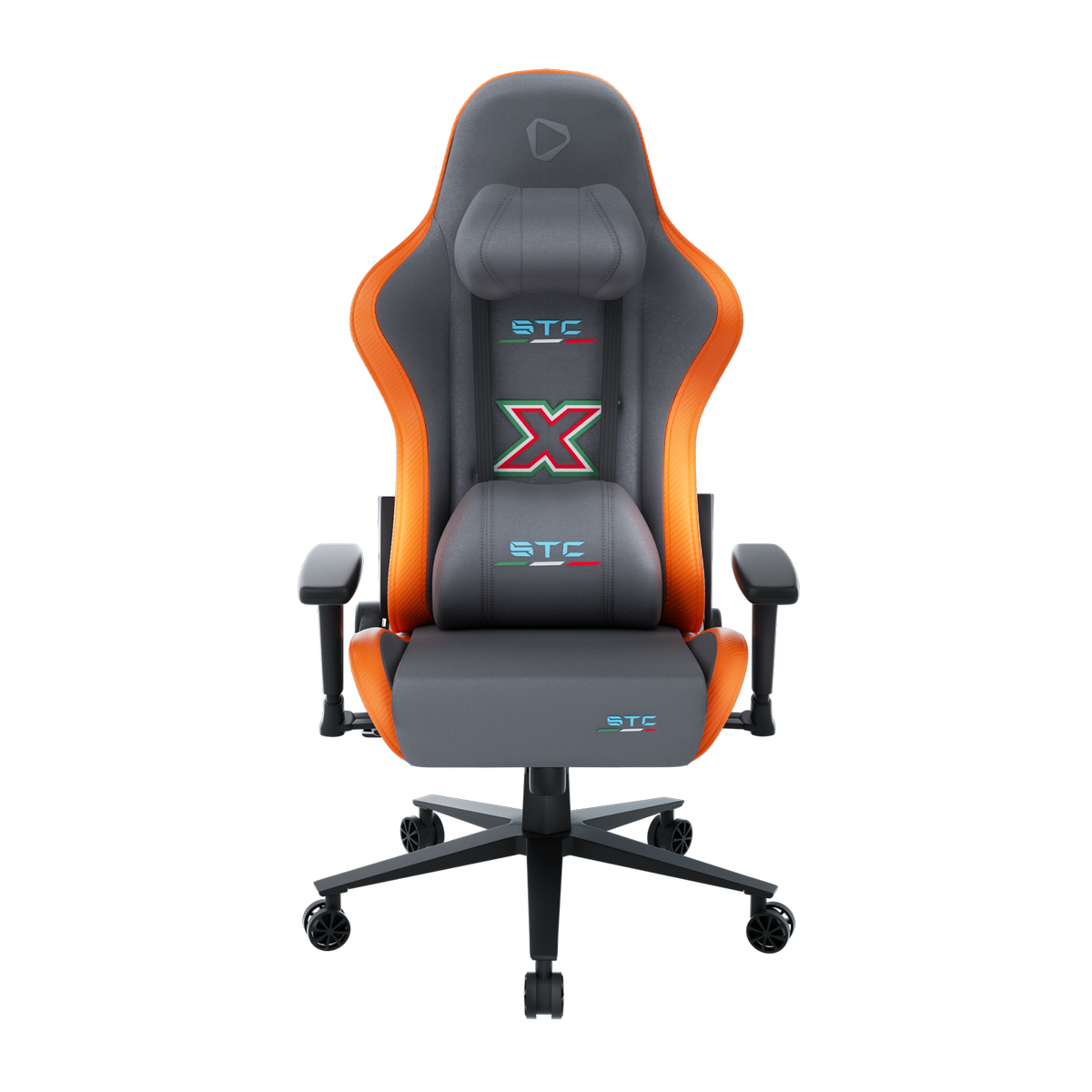 ONEX STC X Alcantara Gaming Chair - Volcanic Ash Grey/Orange - Bunnings ...