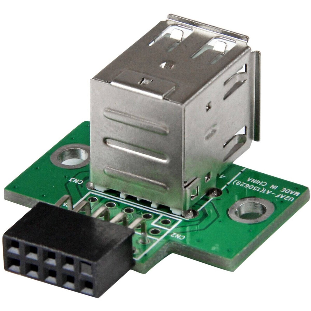 StarTech.com 2 Port USB Motherboard Header Adapter - USB A to USB 10 ...