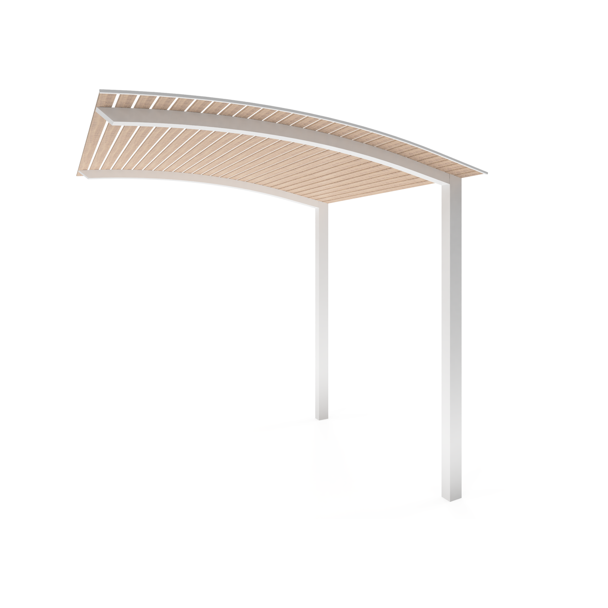 Exterior Life 4.5m Miami Curved Pearl/Beach Oak Pegola - Bunnings Australia