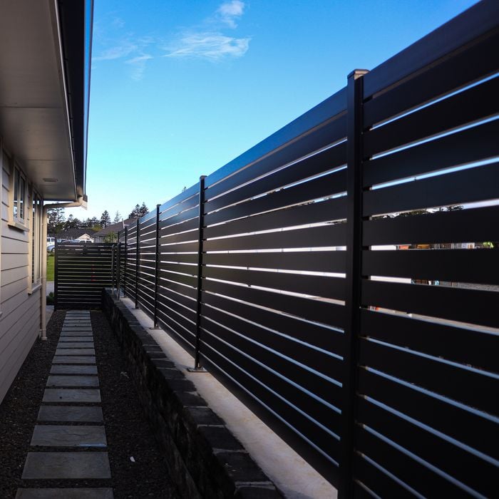 Sector Panel Fencing Breezeline Panel - 1.2m Ebony - Bunnings New Zealand