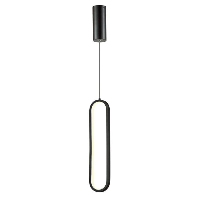 Vencha Oval LED Single Pendant Light - Black (5000K) - Bunnings Australia