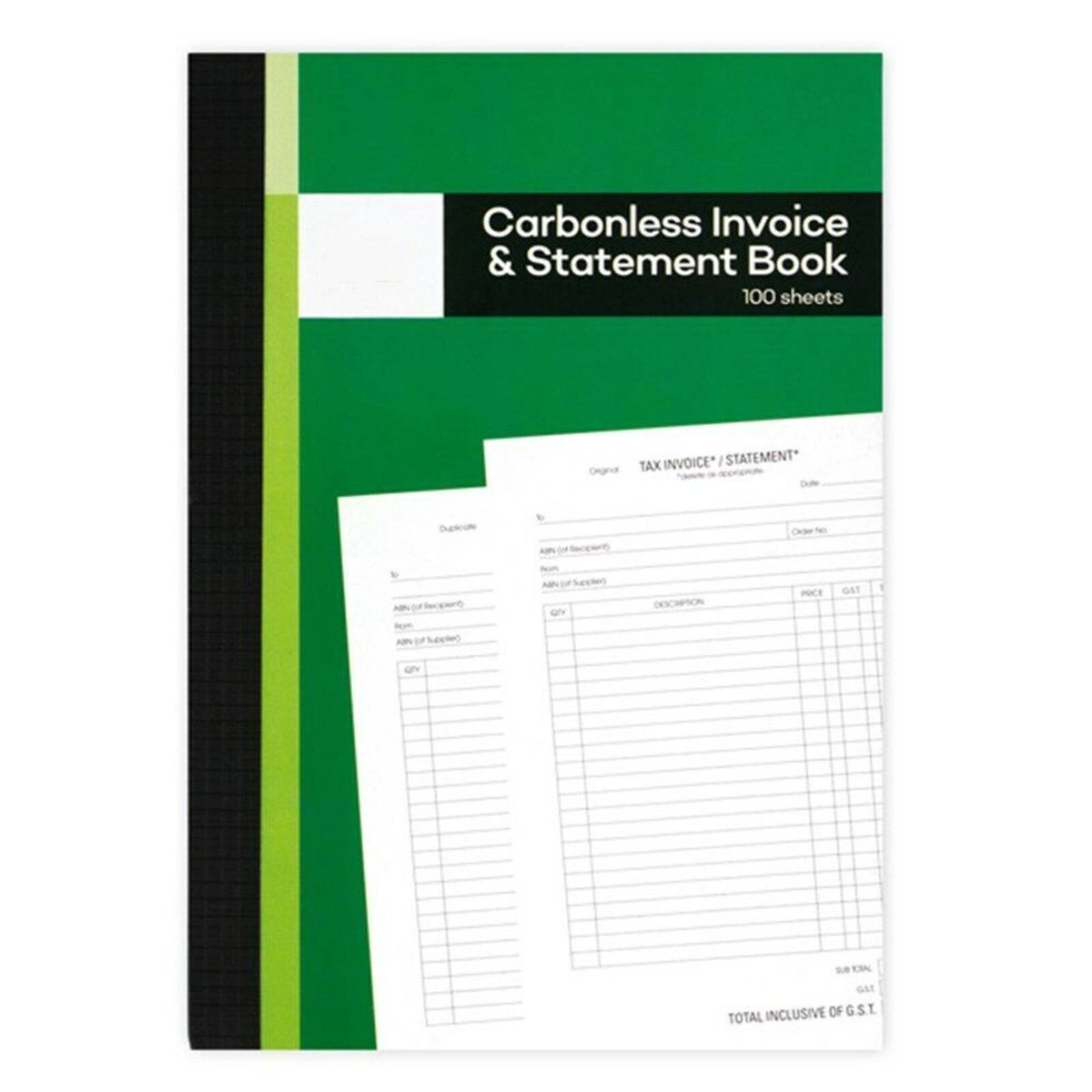 12 x 100 Pages Carbonless Invoice Book and Statement - Bunnings Australia