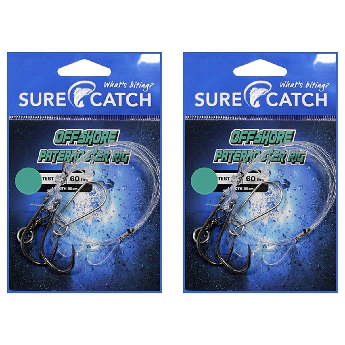 2x Surecatch 60lb Offshore Paternoster Fishing Rig Sharpened Hook ...
