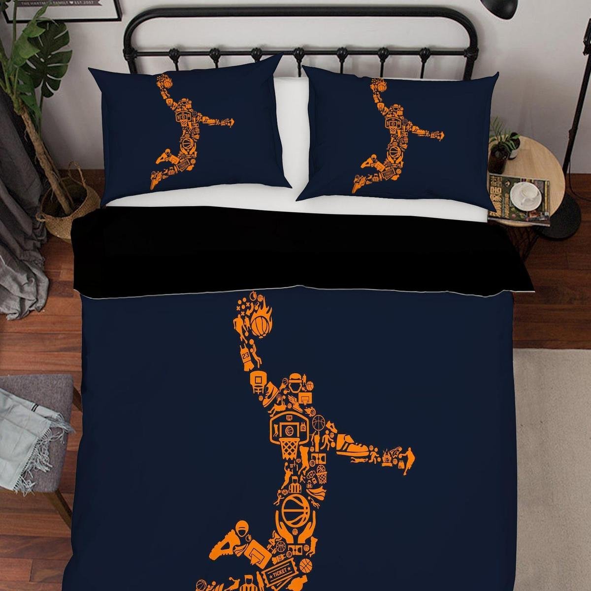 3D Basketball Player Dunk Quilt Cover Set Bedding Set Pillowcases 06 ...