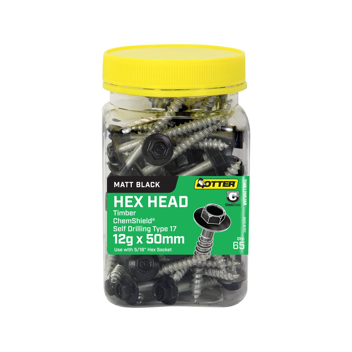 Otter 12g x 50mm Timber Hex Head ChemShield Screws - 65 Pack - Bunnings ...