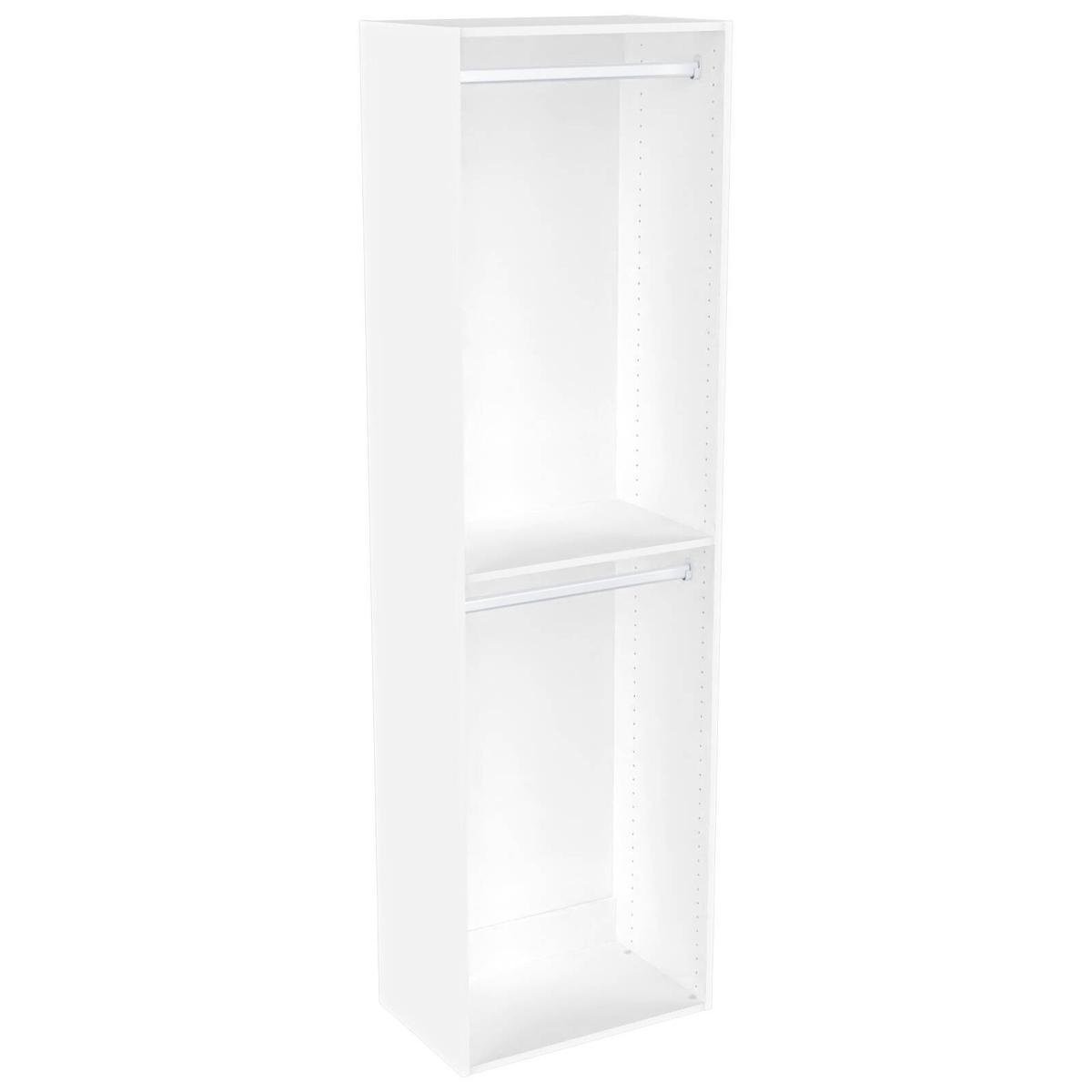 Lugna 2048 x 600 x 380mm White Double Hanging Robe Insert - Bunnings ...