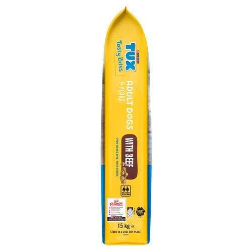Purina TUX 15kg Tasty Bites Adult Beef Dry Dog Food - Bunnings New Zealand