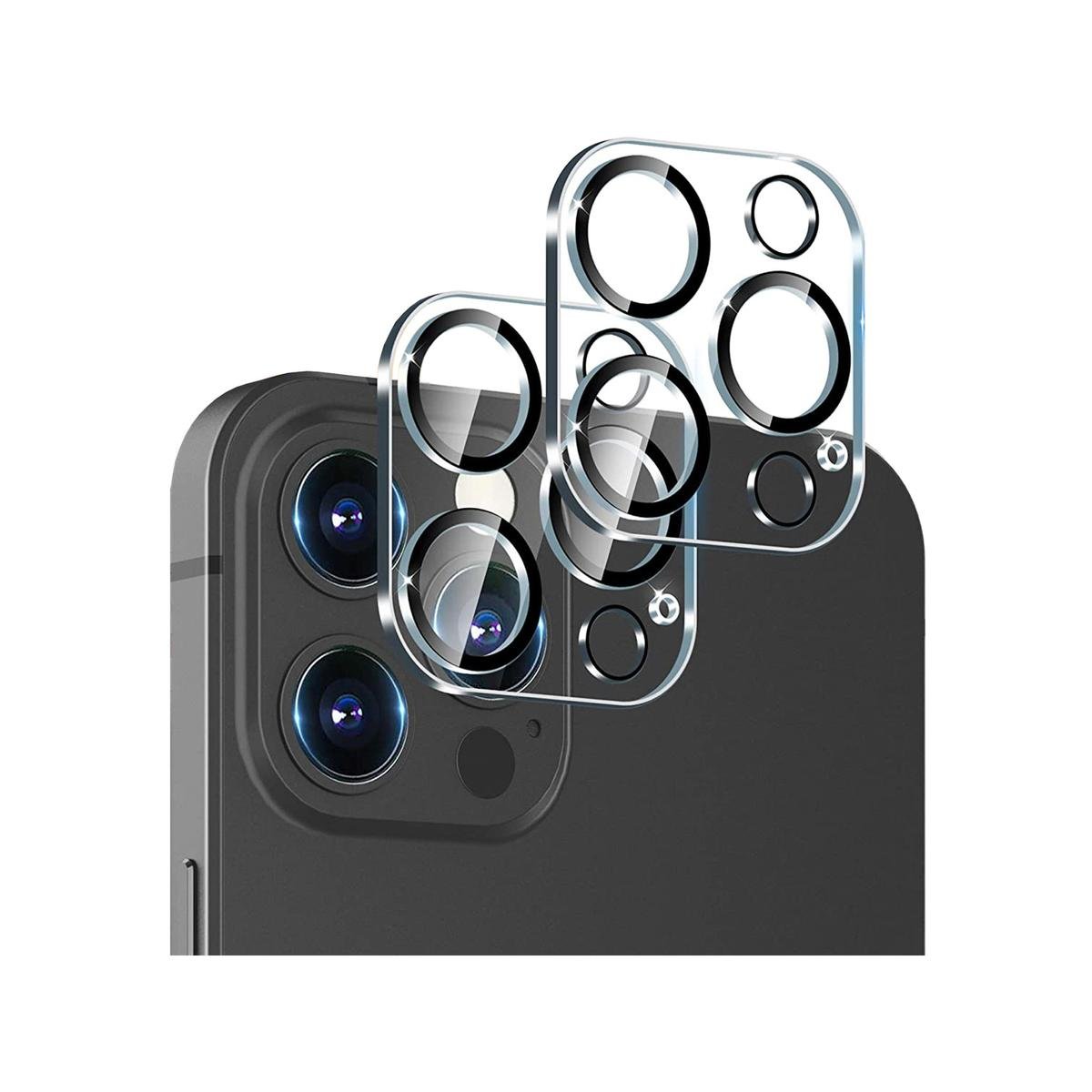 2 Pack MEZON iPhone 15 Pro Max (6.7") Full Cover Camera Lens Tempered ...