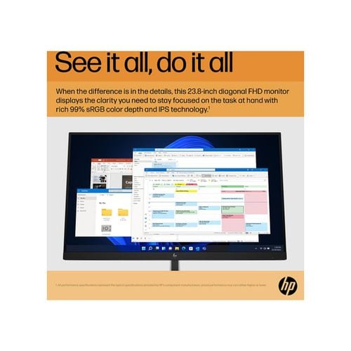 HP E24 G5 23.8" FHD IPS Height Adjustable Eye Ease Monitor [6N6E9AA ...