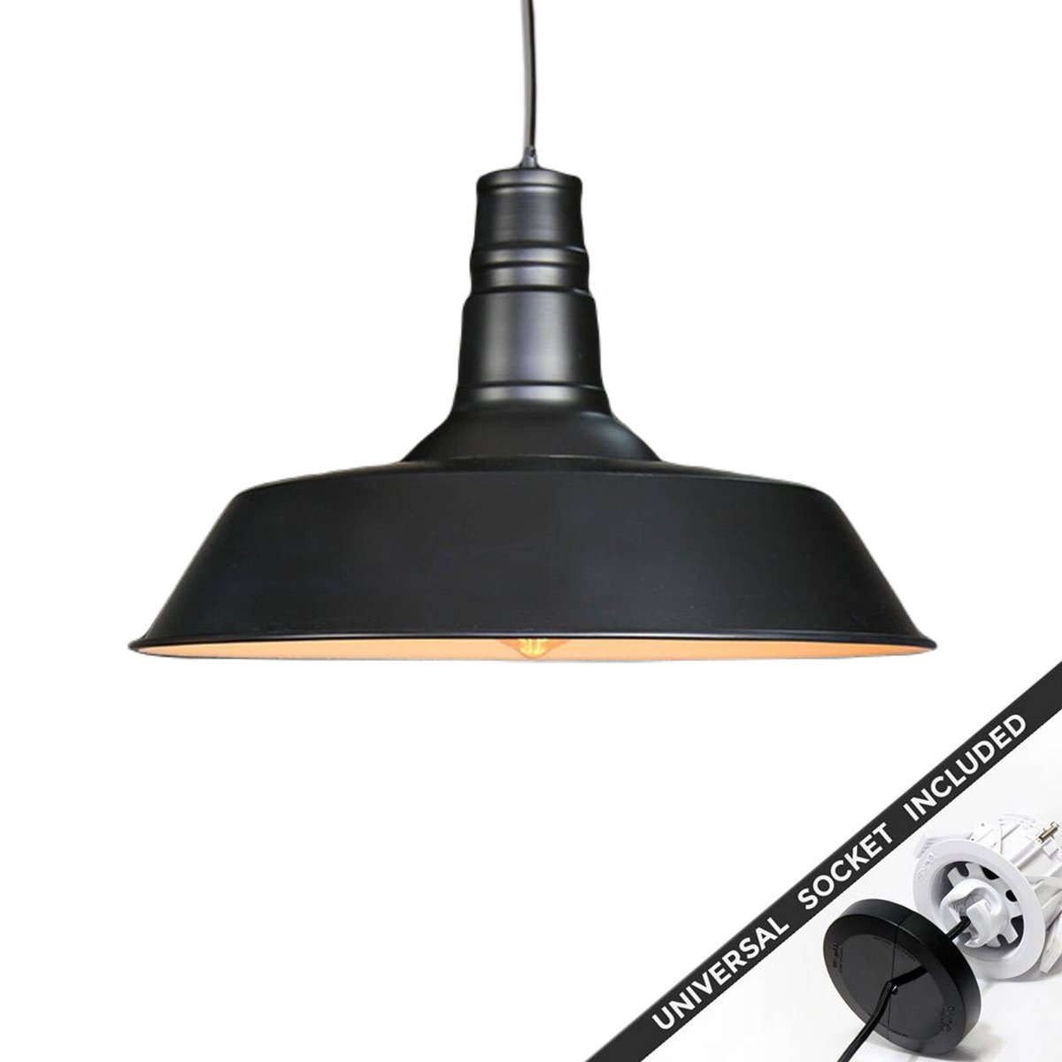 Snap Lighting Harvey Black Downlight to Pendant Light Conversion Kit ...