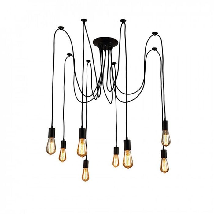 Amonson Lighting 8 Heads Thomas Edison Bulb Chandelier Pendant Light ...