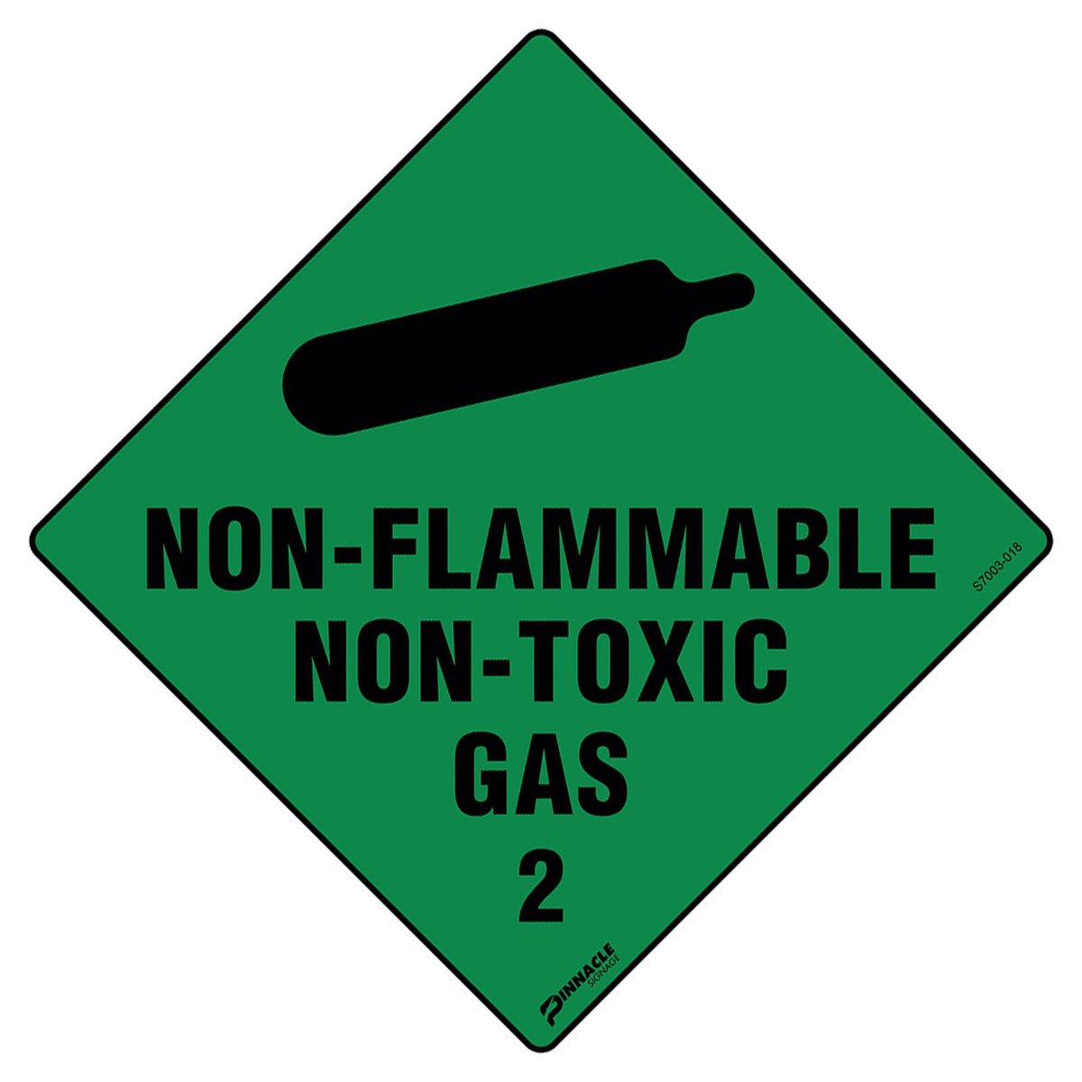 Pinnacle 270 x 270mm Metal Non-Flammable Non-Toxic Gas 2 Sign ...