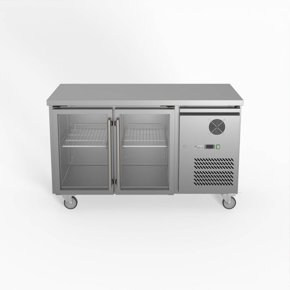 FED-X Two Glass Door Bench Fridge - Under Bench Fridges (XUB7C13G2V ...