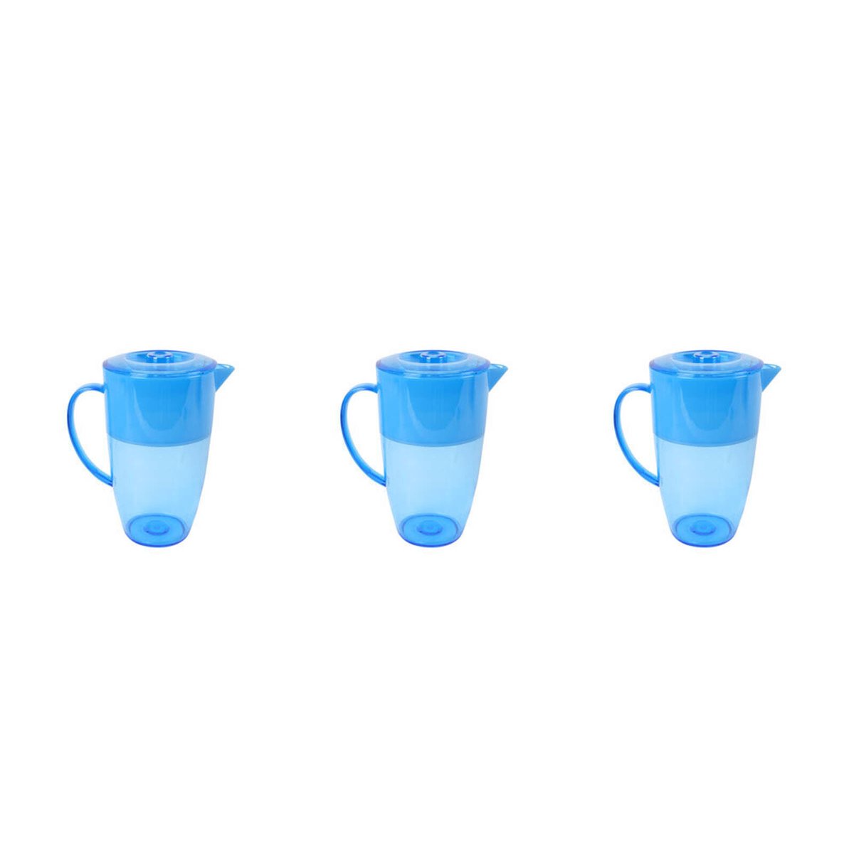3PK Urban Kitchen Pitcher w/ Lid Two-Tone Blue 2.2L Functional 26x11 ...