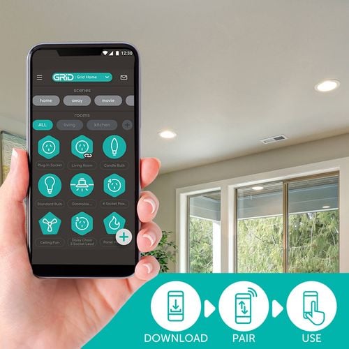 Arlec 6W 70mm Grid Connect Smart RGB+CCT LED Downlight - Bunnings Australia