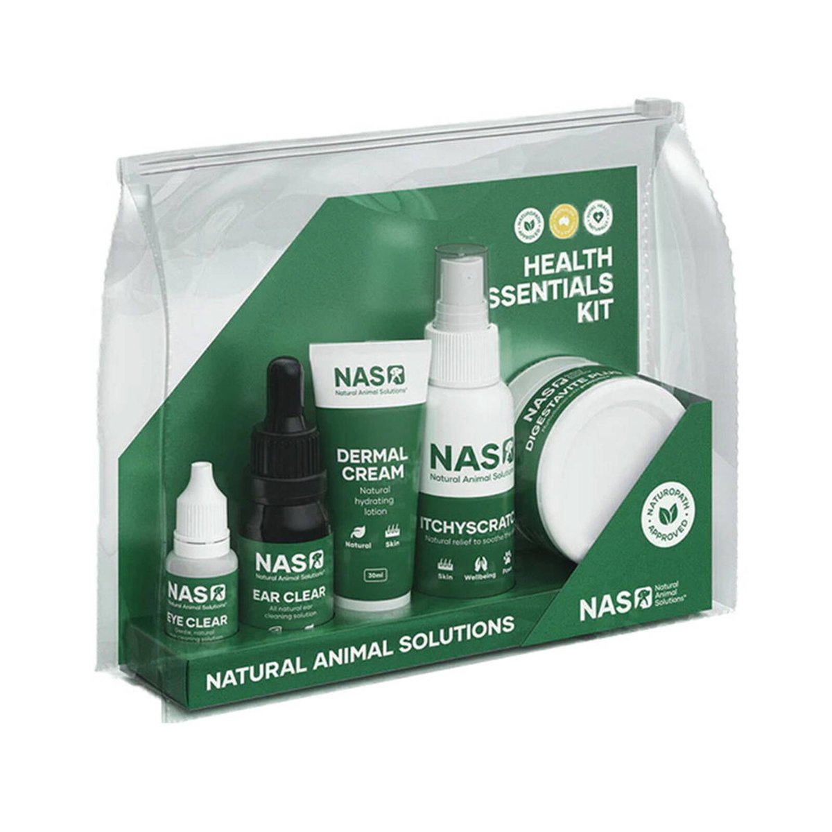 NAS Health Essentials Kit incl Eye Clear Ear Clear & Itchy Scratch ...