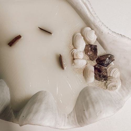 Black Raspberry & Vanilla Clam Shell Scented Soy Candle Infused With ...