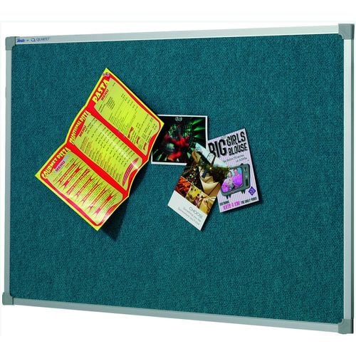 Quartet Penrite 90x60cm Fabric Pinboard Wedgewood w/ Aluminium Frame ...