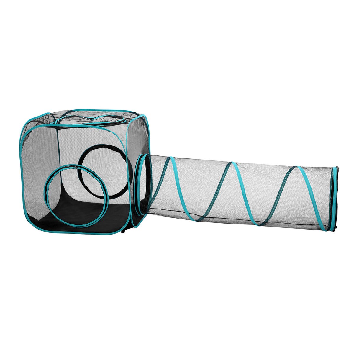 Paws & Claws 195 x 70 x 70cm Mesh Pop-Up Activity Centre - 2 Piece Set ...