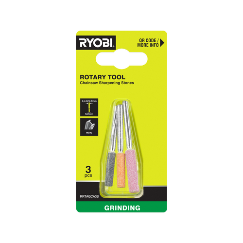 Ryobi 3 Piece Rotary Chainsaw Sharpening Stones Set - Bunnings Australia