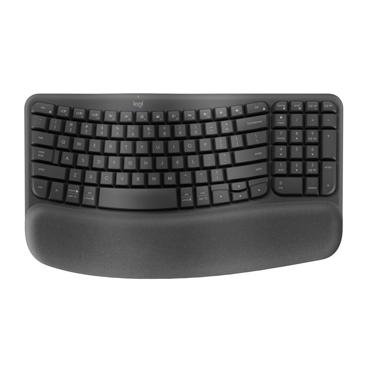 Logitech Ergo Series Wave Keys - Wireless Ergonomic Keyboard (Graphite ...