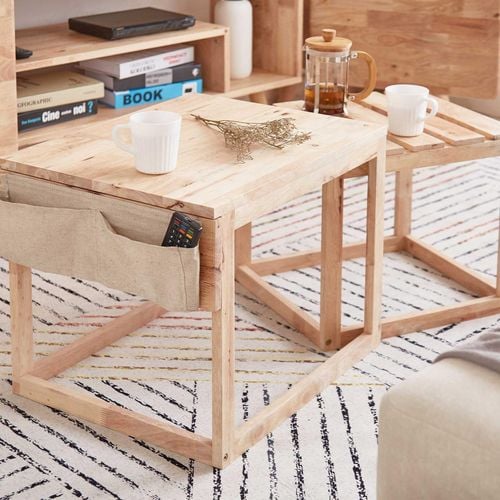 Natural Signature 540mm Raw Natural 2 Piece Dice Coffee Table Set ...