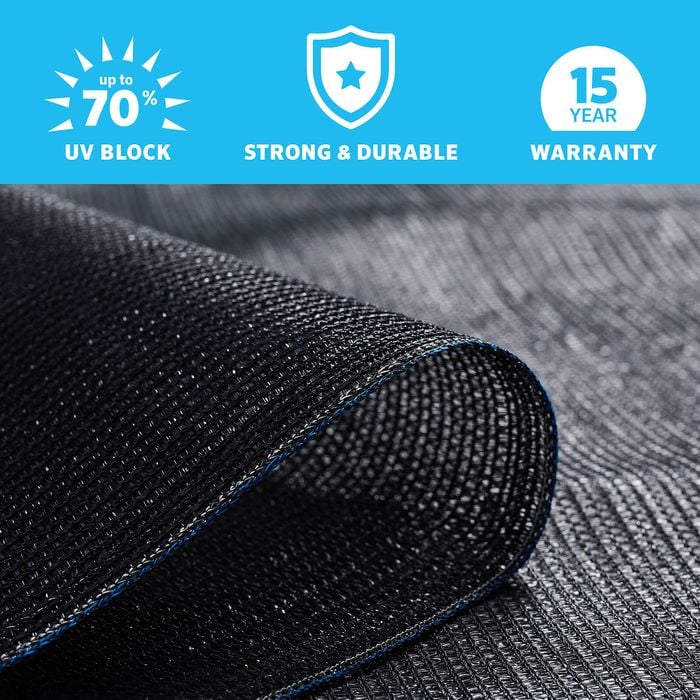 Coolaroo 1.83m x 6m Graphite Heavy Duty Screening Shade Cloth – 70% UV ...