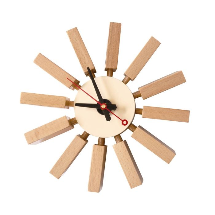 SK Designer Living | Replica George Nelson Block Clock | Natural ...