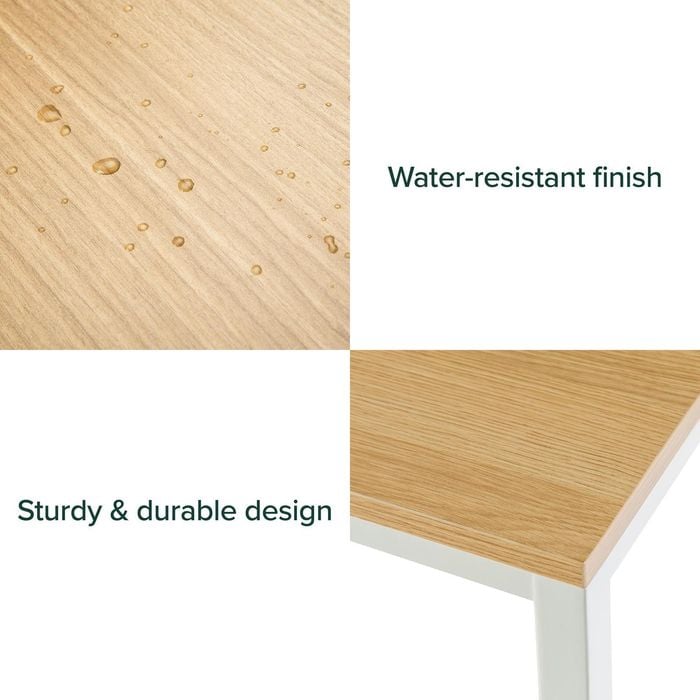 Zinus Computer Desk Home Office Table Study Desks Wooden - White 140cm ...