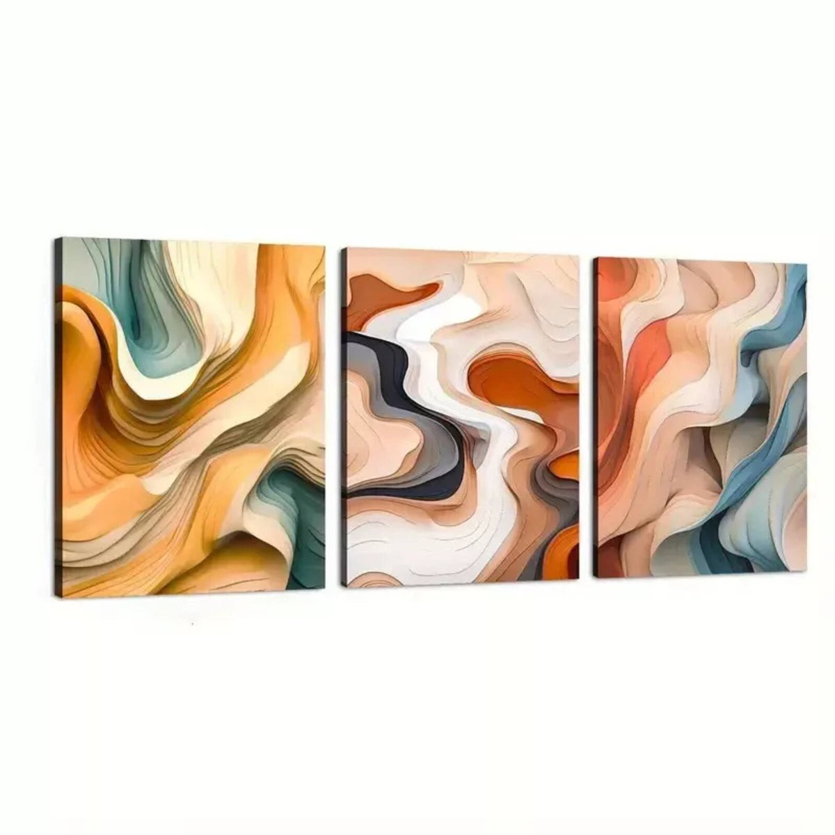 3pcs Modern Wooden Print 100% Australian Made 3 x 40x60cm (Stretched ...