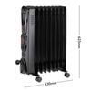 Arlec 2000W Black 9 Fin Oil Heater With 24Hr Timer - Bunnings Australia