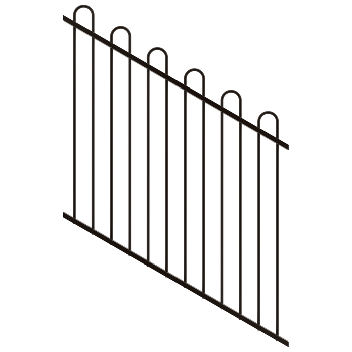 ProtectorAl 0350-1200W x 1200H Satin Black Loop Top Pool Fence Panel ...