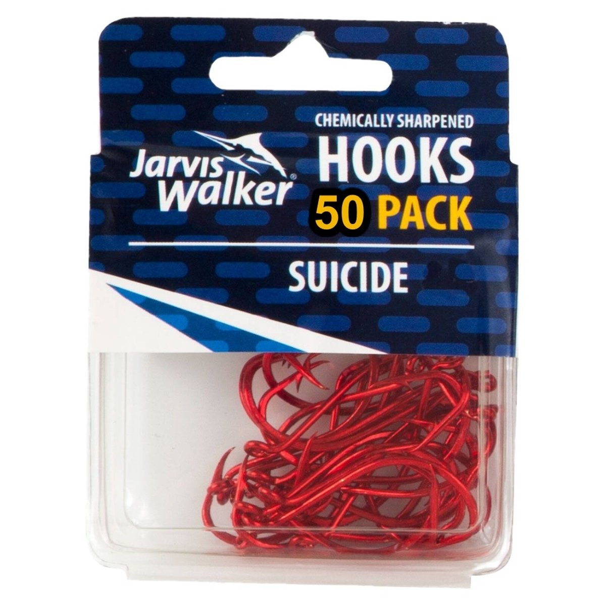 50 Pack of Size 6/0 Jarvis Walker Red Suicide Chemically Sharpened ...