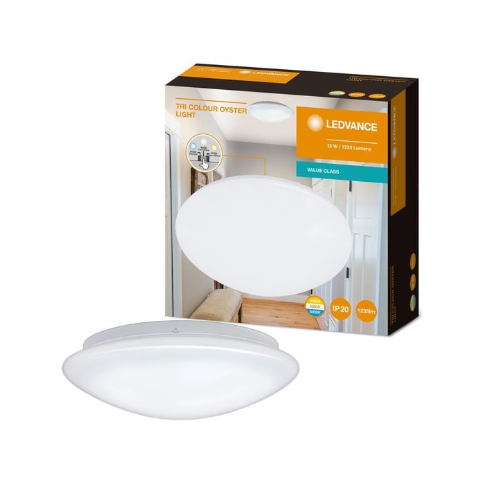 LEDVANCE 13W 1235lm LED Tri-Colour Ceiling Oyster Light - Bunnings ...