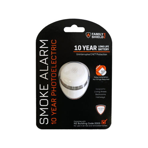 Family Shield 10 Year Photoelectric Round Mini Smoke Alarm - Bunnings ...