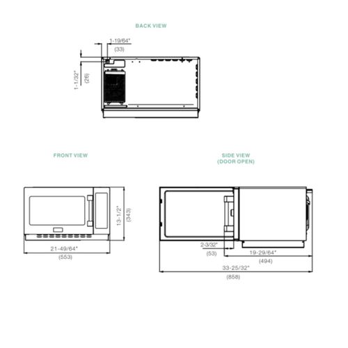 Benchstar Md-1400 Stainless Steel Microwave Oven Flatbed No Turntable ...