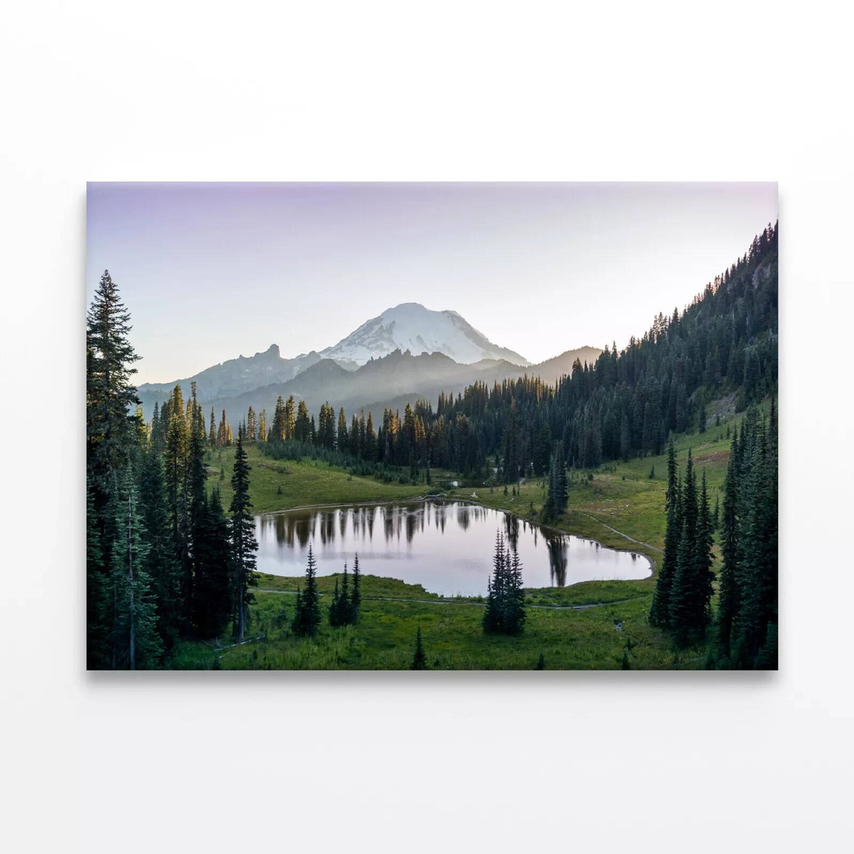Lake with Trees & Mountains Print 100% Australian Made 120 x 90cm ...
