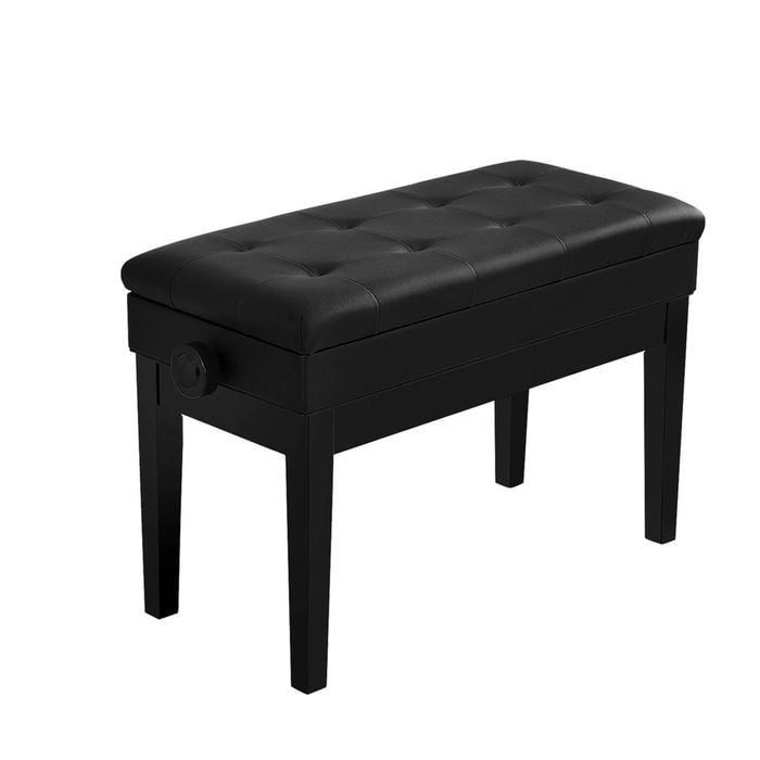 Alpha Piano Bench Stool Adjustable Height Keyboard Seat - Bunnings ...