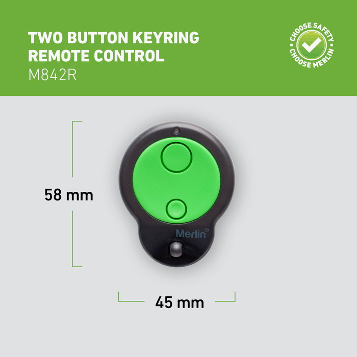 Merlin M842 Keyring Two Button Garage Door Remote Control - Bunnings ...