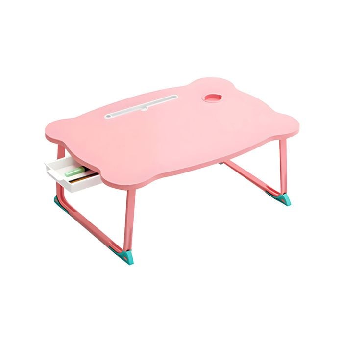 SOGA Pink Adjustable Folding Bed Table - Bunnings Australia