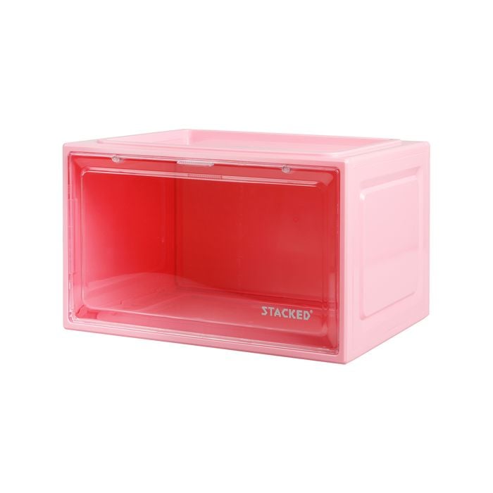 Stacked Shoe Storage Box Sneaker Colourful Display Case Pink - Bunnings ...