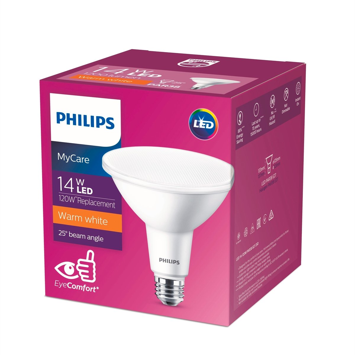 Philips 14W PAR38 LED Reflector Warm White Light - Bunnings New Zealand